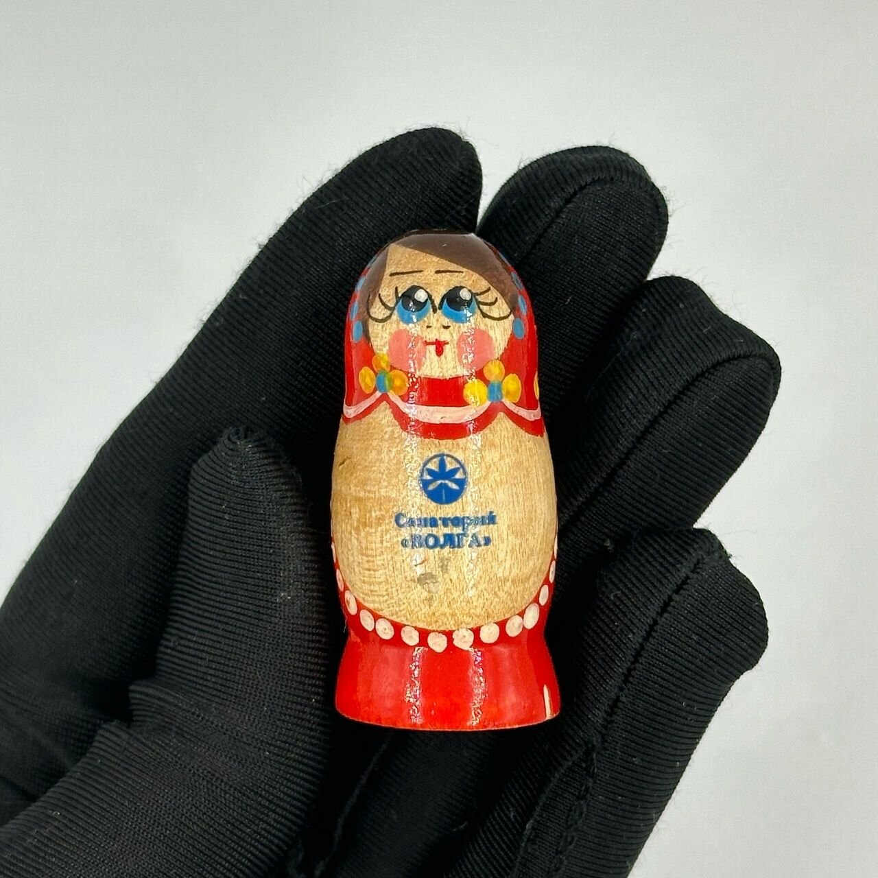 Деревянная Матрешка Роспись "Санаторий Волга" Высота 4.5 см