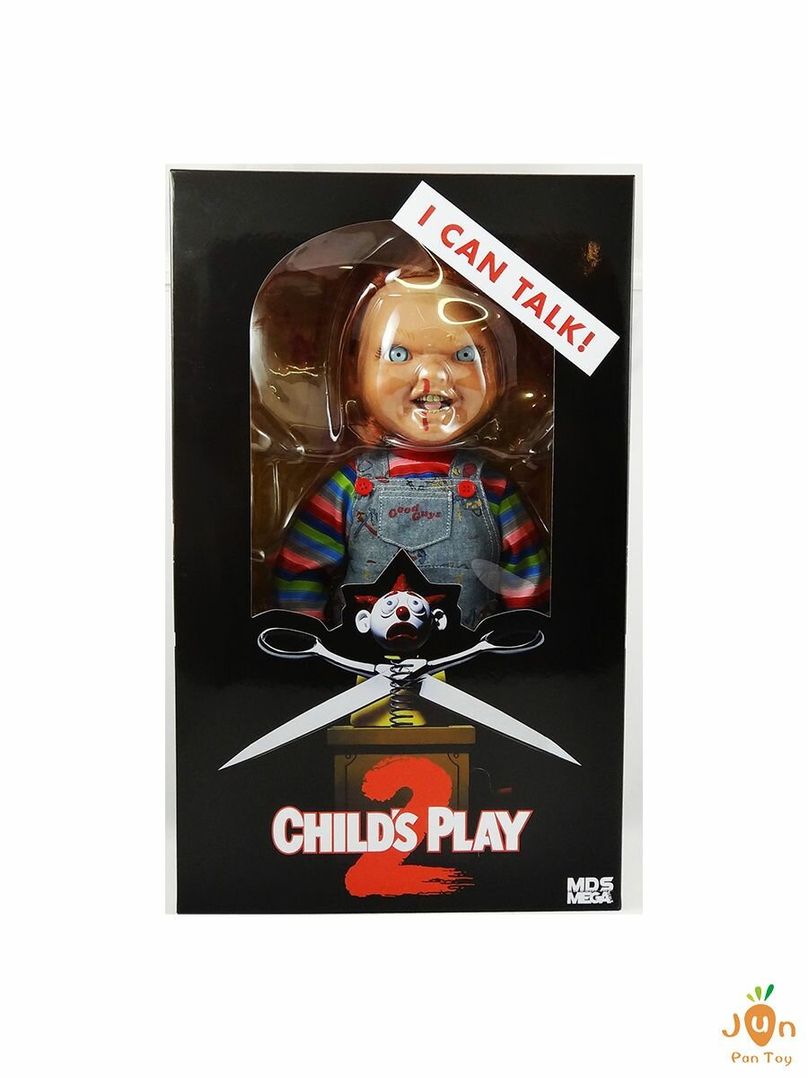 Интерактивная игрушка Mezco Child's Play 2 Talking Chucky / детские игрушки, куклы ужасов, говорящие, со сменными аксессуарами, подходящие в качестве подарок на день рождения