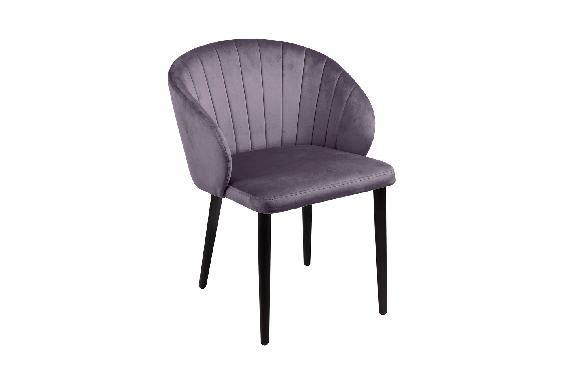 Стул кухонный мягкий Нонтон AV 308, 59х80х56 см, черный муар / велюр серо-коричневый