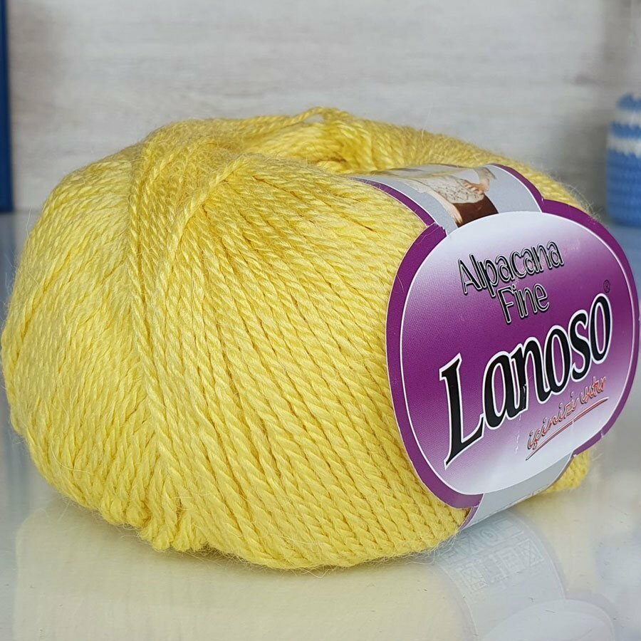 Пряжа Lanoso ALPACANA FINE 914 лимон (5 мотков)