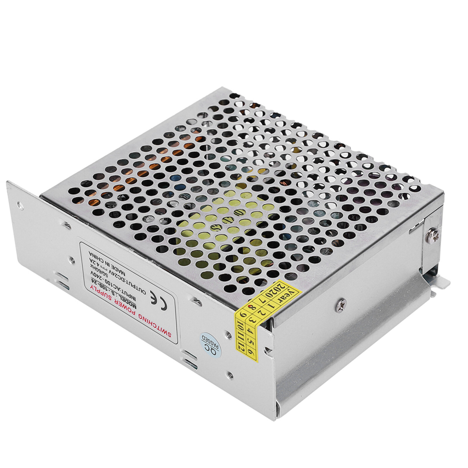 Адаптер питания драйвера из алюминиевого сплава DC24 В светодиодная лента для 3D-принтера (S-100-24（24 В 4,2 А 100 Вт）AC100-240 В)