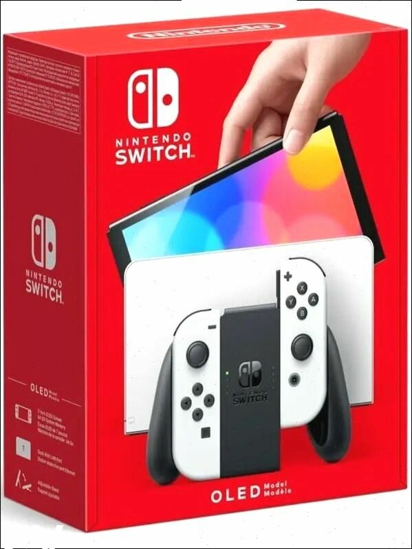 Игровая приставка Switch OLED Global поддерживает русский язык (первоначально с британским разъемом, включая бесплатный адаптер от Великобритании до России).