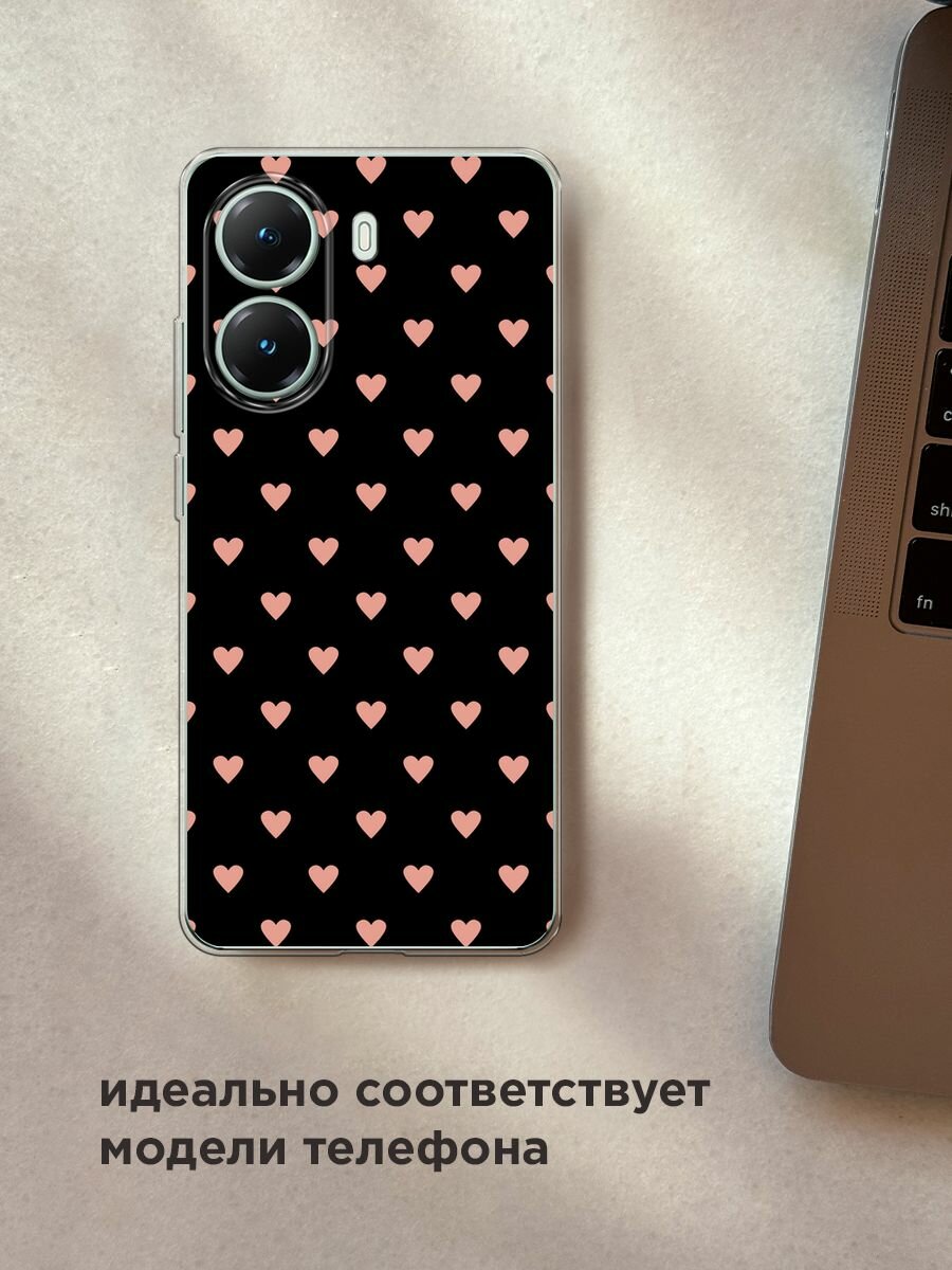 Чехол на Poco X7 Pro / Поко X7 Про с принтом "Розовые сердечки" — фото 1
