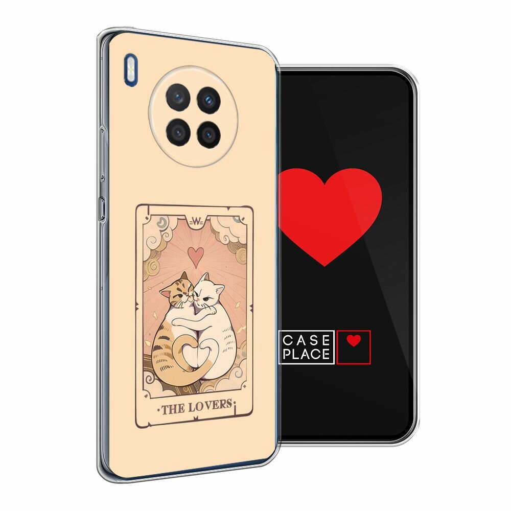Чехол на Huawei Nova 8i/Honor 50 Lite / Хуавей Нова 8i/Хонор 50 Лайт с принтом "The lovers cats 1 - 14 февраля" — фото 1