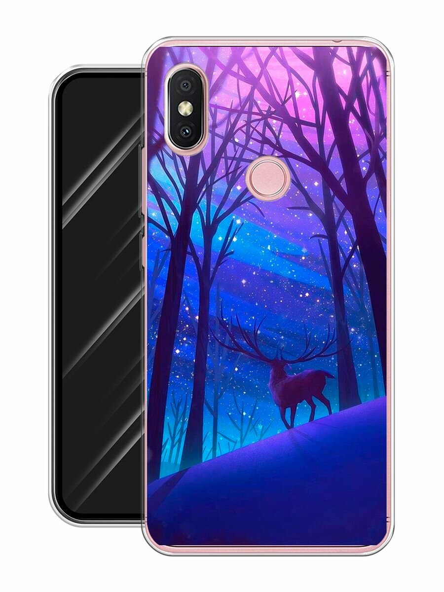 Чехол на Xiaomi Redmi S2 (Redmi Y2) / Сяоми Редми С2 (Редми Y2) с принтом "Северный олень" — фото 1