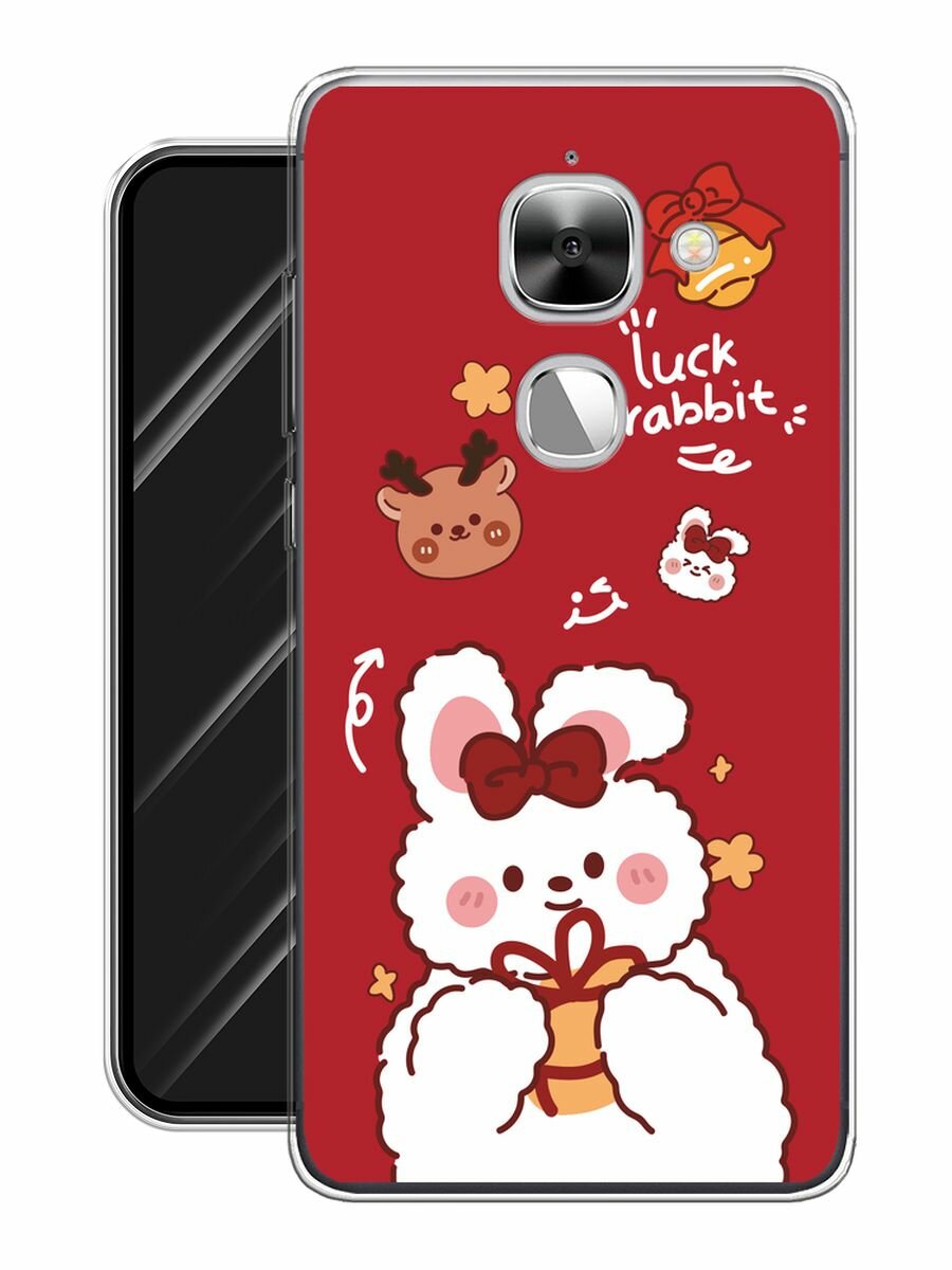 Чехол на LeEco Le 2/2 pro / Лееко Ле 2/2 про с принтом Праздничный кролик рисунок 1 — фото 1
