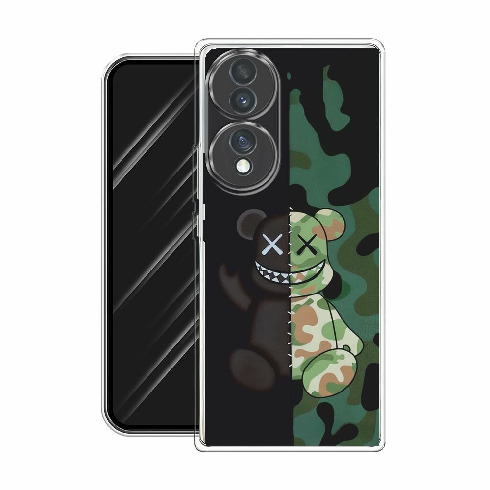 Силиконовый чехол на Honor 70 / Хонор 70 с принтом "KAWS 23 февраля 1" — фото 1