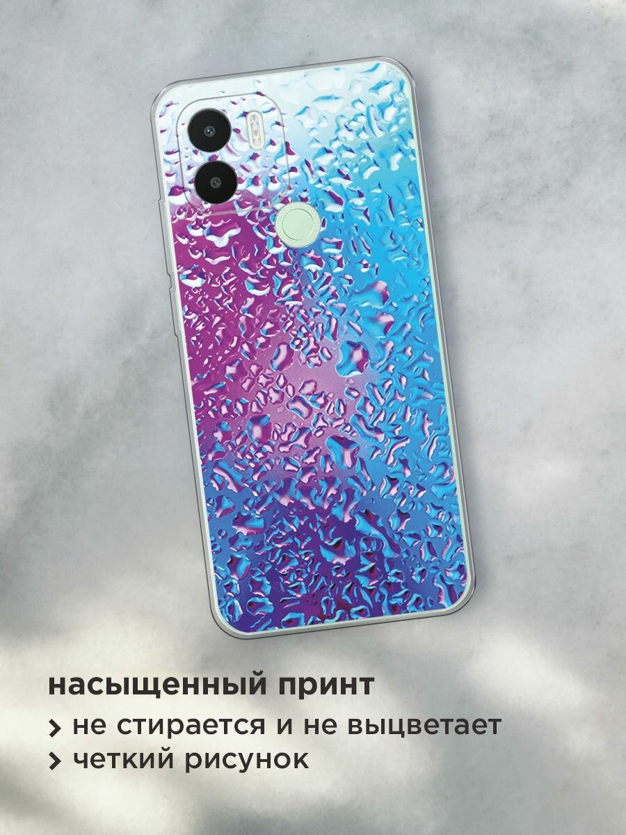 Чехол на Xiaomi Redmi A1+/Redmi A2+/Poco C51/C50 / Редми A1+ с принтом "Капли на стекле" — фото 1