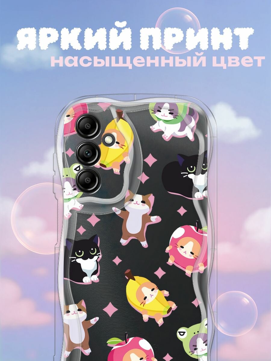Чехол на Samsung Galaxy A15 / Самсунг А15 с принтом "Мемные котята паттерн 3" — фото 1