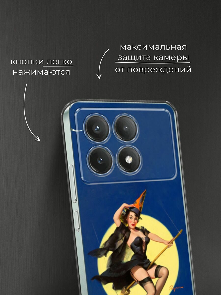 Чехол на Xiaomi Poco X6 PRO 5G / Поко X6 Про 5G с принтом "Pin-Up Witch" — фото 1