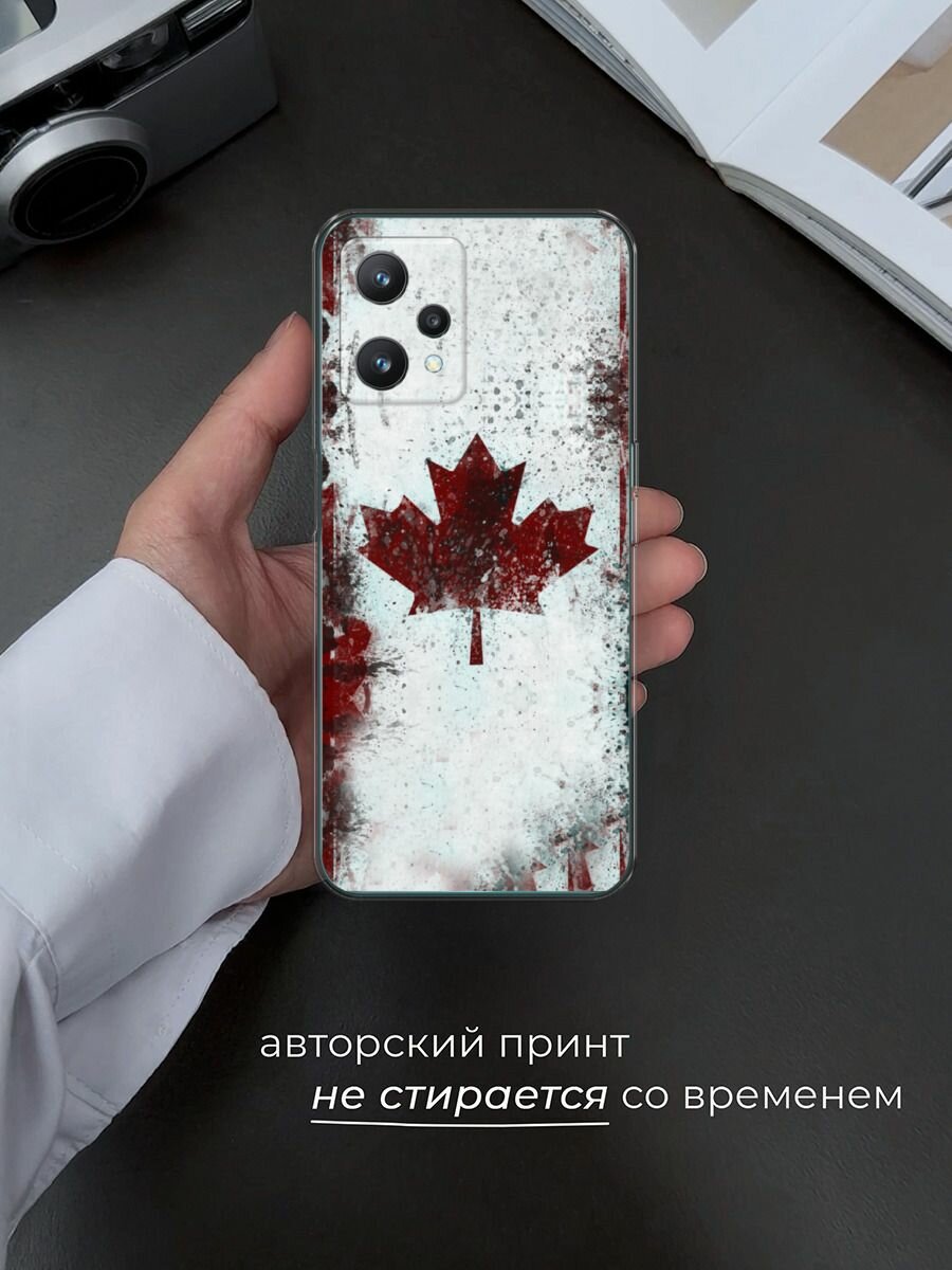 Силиконовый чехол на Realme 9 5G / Реалми 9 5G с принтом "Канада" — фото 1