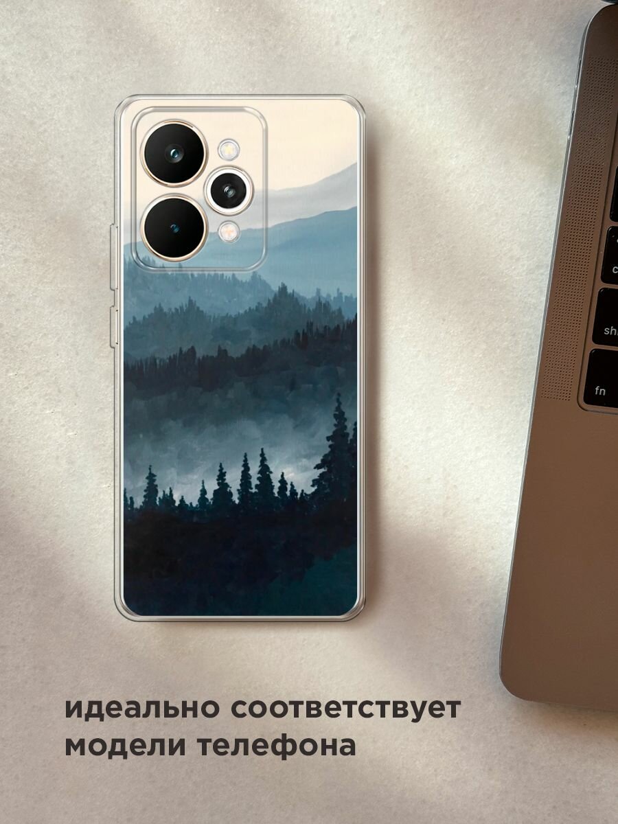 Чехол на Realme 15 Pro / Реалми 15 Про с принтом "Туманные горы" — фото 1