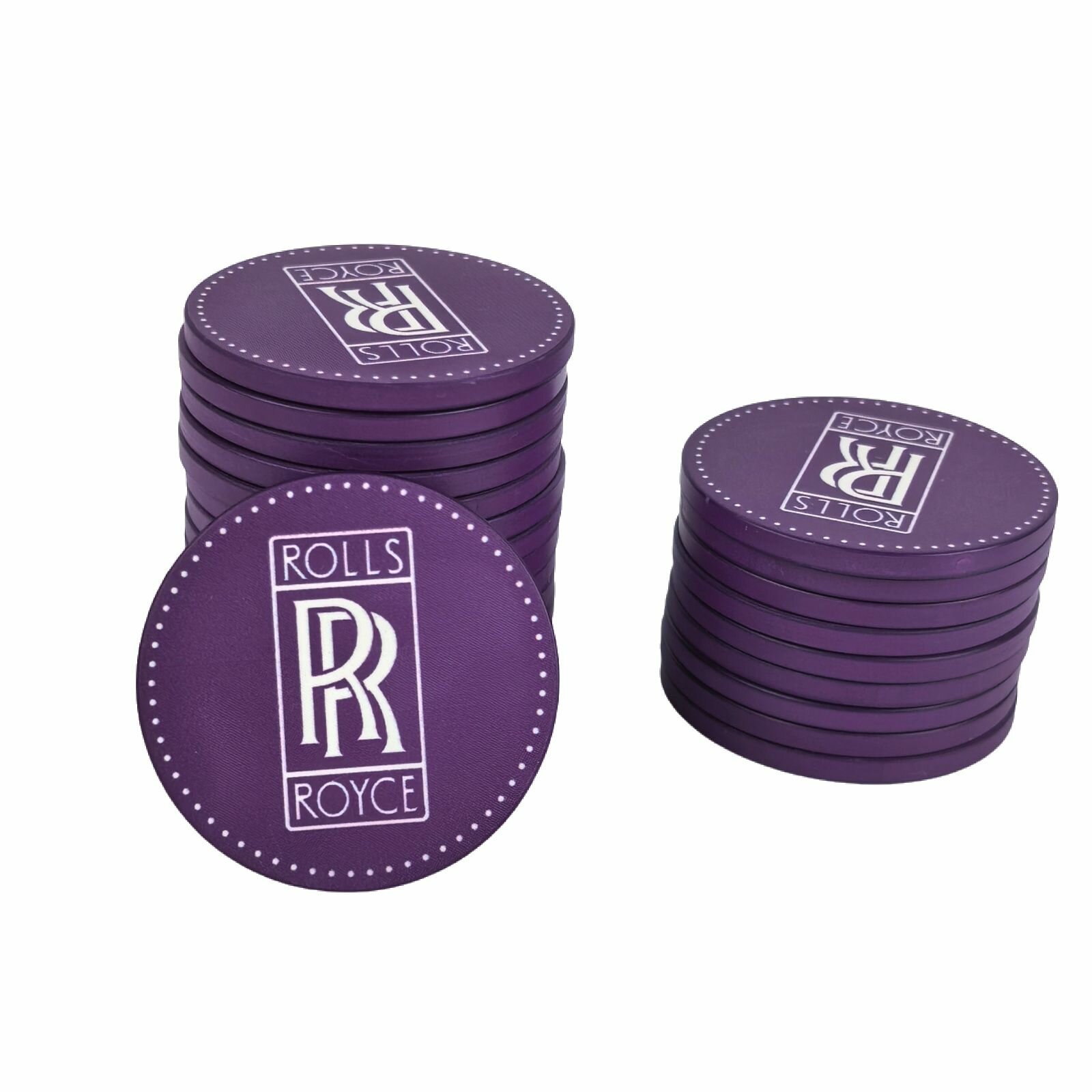 Аксессуары для настольных игр и покера: Керамические фишки Rolls Royce 43 мм без номинала