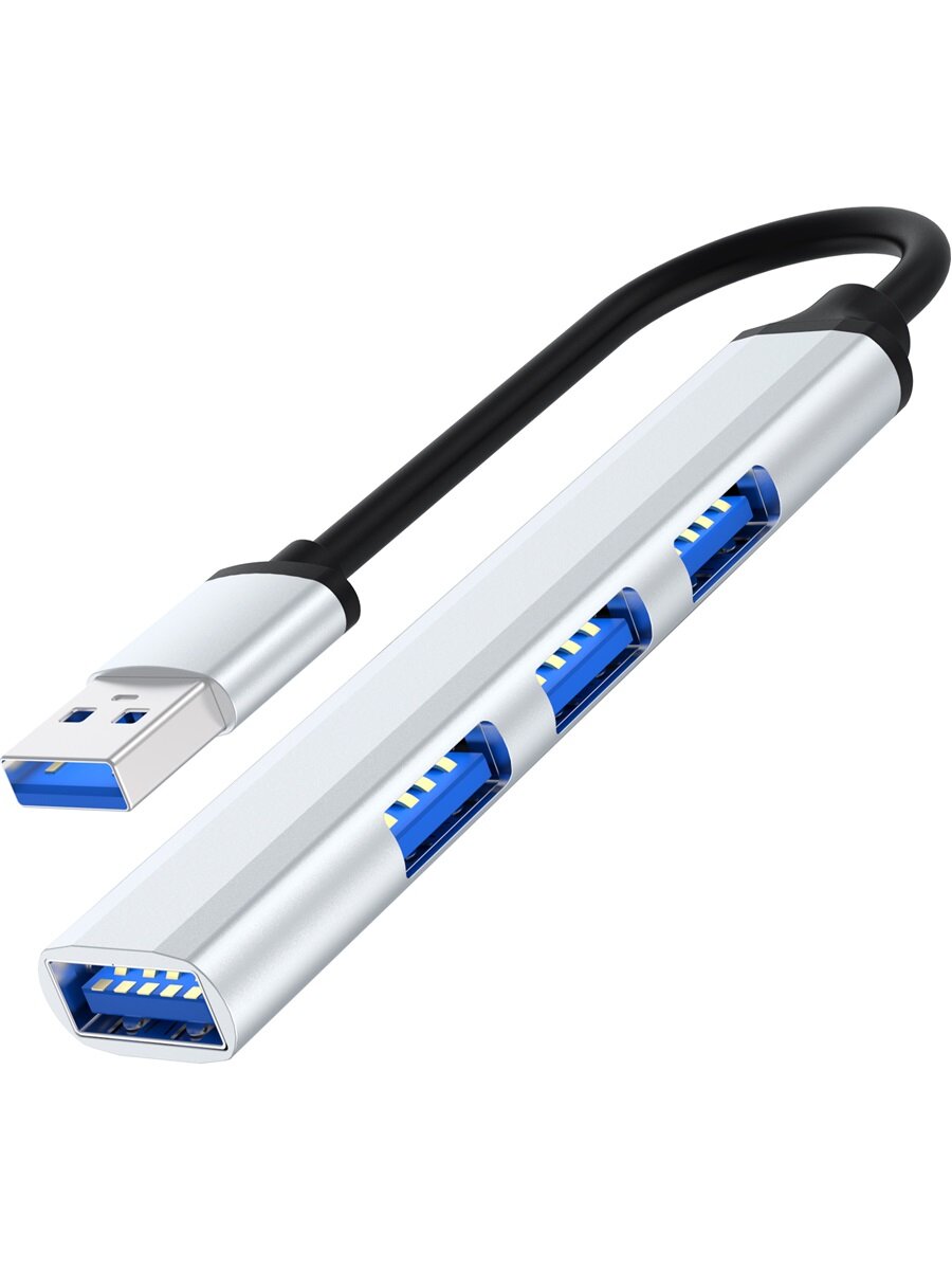 OTG Type C к USB 4 порта USB 3.0 Концентратор Высокоскоростной адаптер-разветвитель Type c для ПК Аксессуары для ноутбуков Многопортовый концентратор