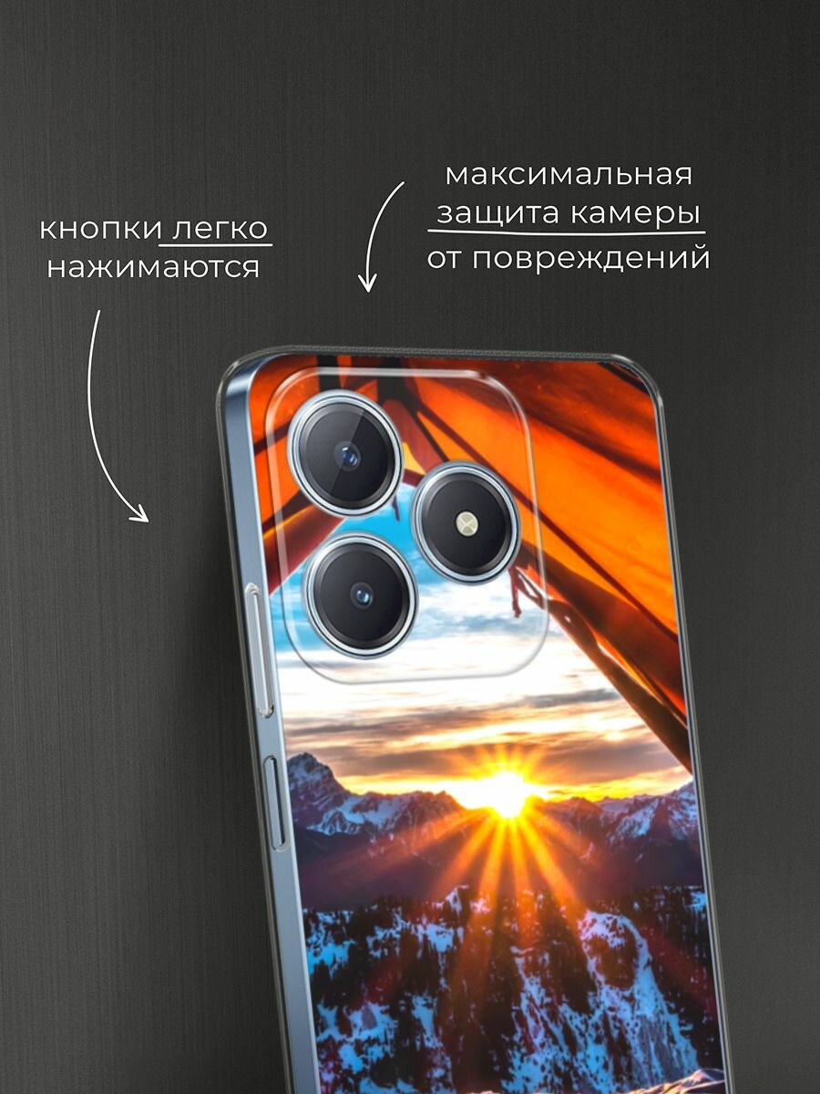 Силиконовый чехол на Realme C63 / Реалми С63 с принтом "Горы 7" — фото 1