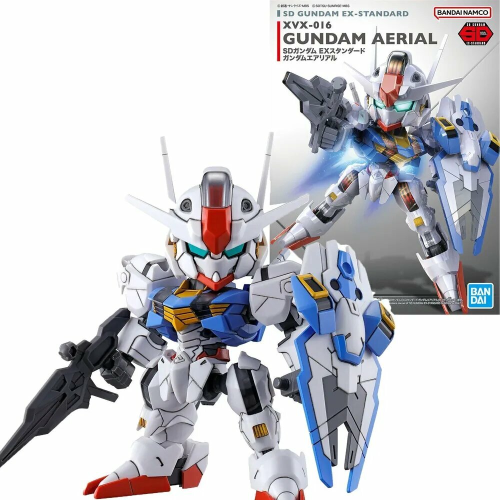 Модельный комплект Bandai Hobby SD Ex 19, Gundam Aerial, Gunpla 8 см
