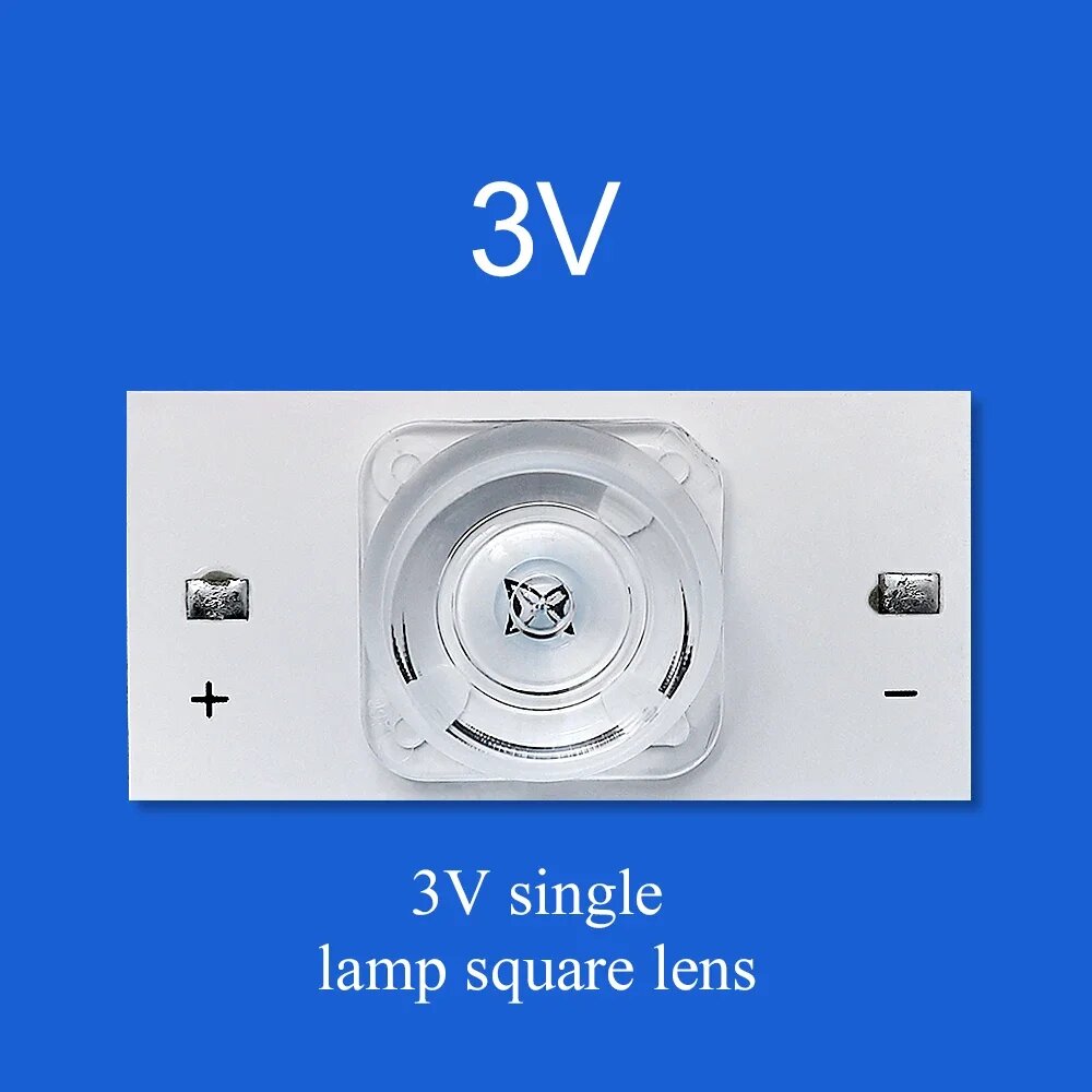 Светодиоды 3V Square lens, 100шт