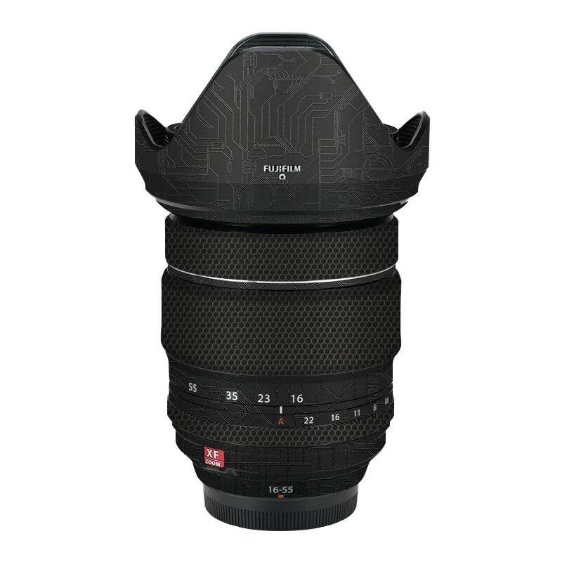 Защитная пленка Meibentang для объектива Fujifilm XF16-55mm F2.8, матовая поверхность, черный с циркутным узором,