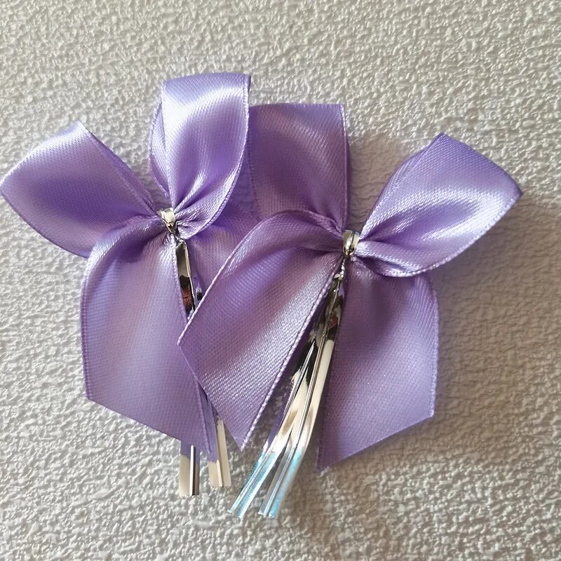Банты из шелка 20 шт. Сиреневый, 2cm, фиолетовый