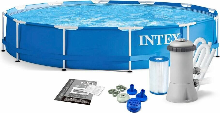 Бассейн каркасный Intex 366х76см. фильтр-насос . 28212NP