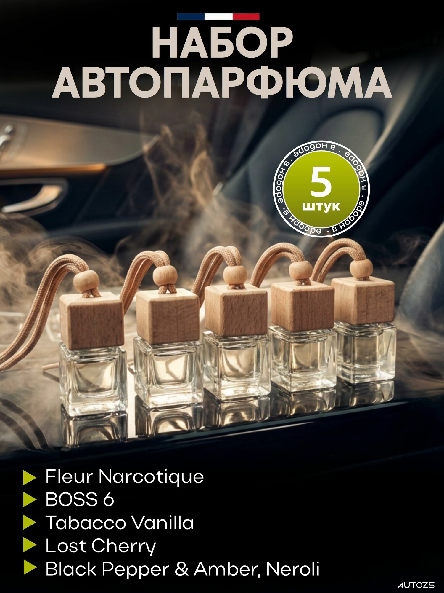 Подарочный набор ароматизаторов для автомобиля автопарфюм