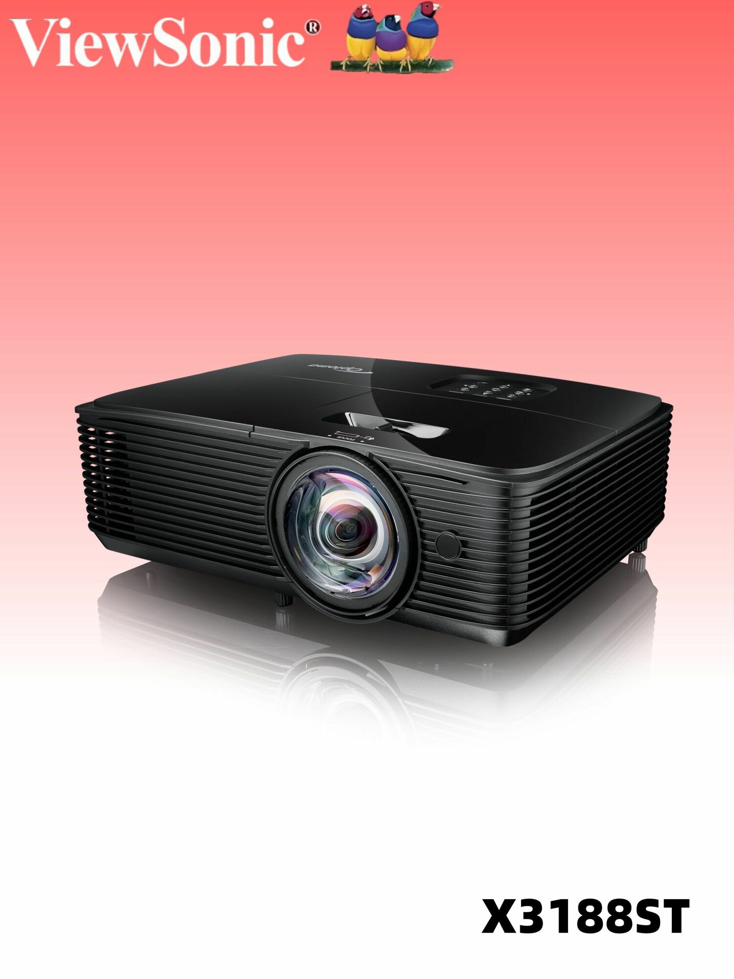 Optoma Проектор X3188ST, DLP, черный матовый, черный