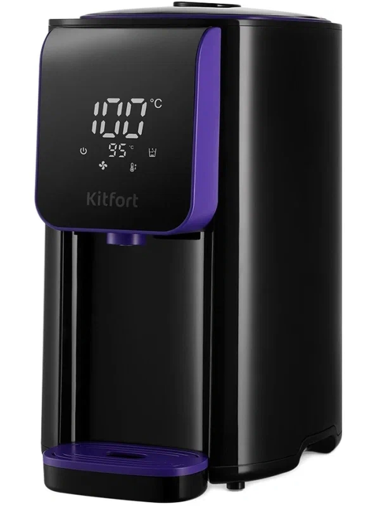 Термопот Kitfort КТ-2517, 4,8 л, 1450 Вт, 7 температурных режимов, черный/фиолетовый
