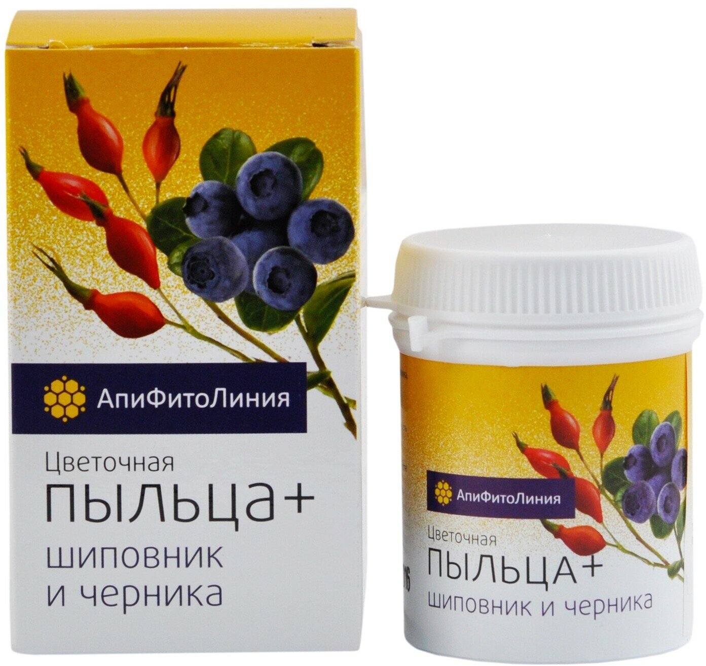 Апифитокомплекс Цветочная пыльца+шиповник и черника 60 таб