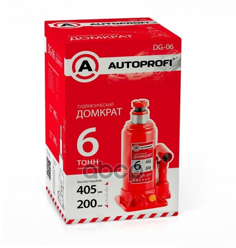 Домкрат бутылочный 6 т AUTOPROFI 200 - 405 мм AUTOPROFI арт. DG-06