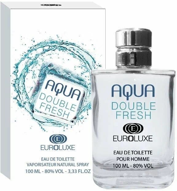 Туалетная вода Euroluxe Aqua Double Fresh , мужская, древесный аромат, 100 мл