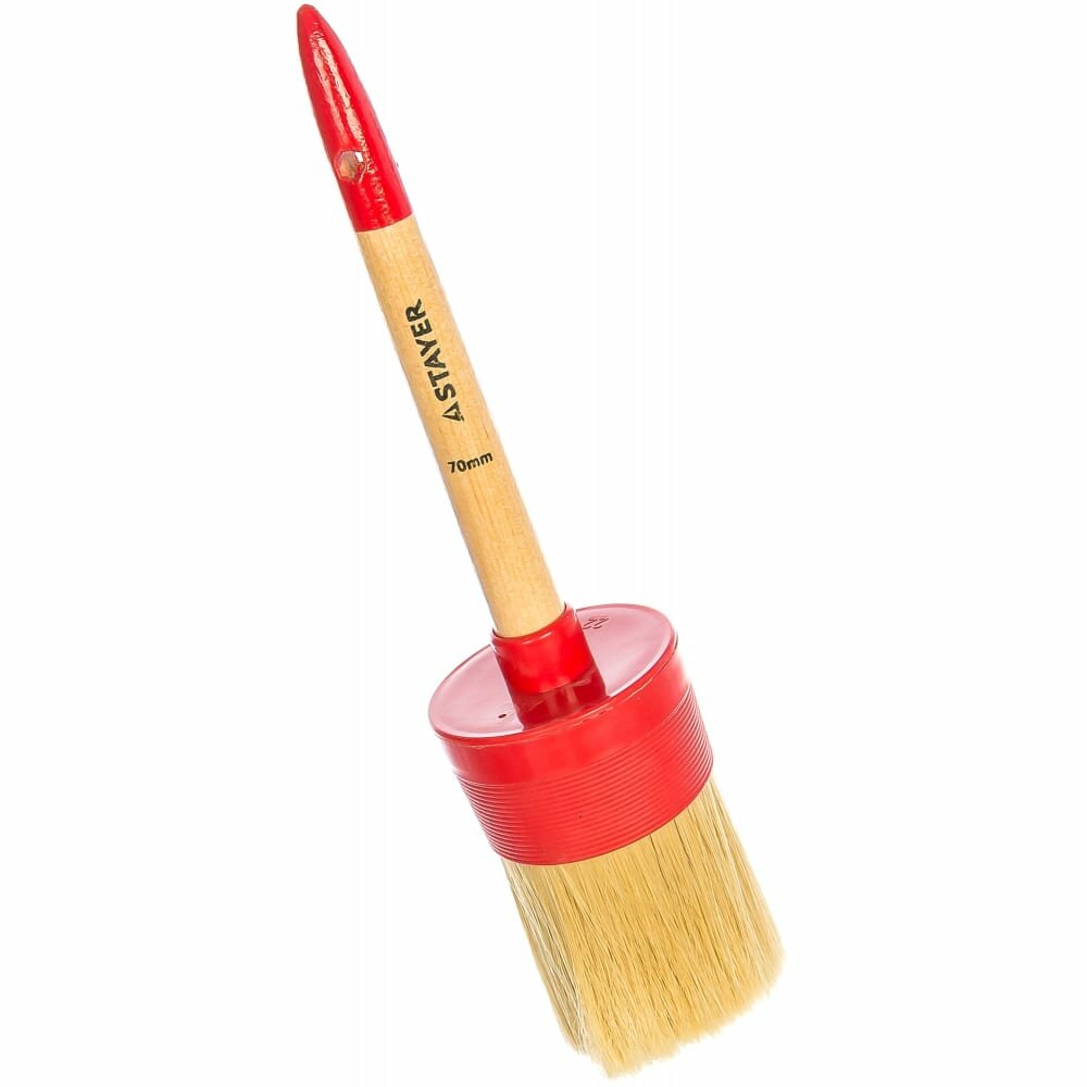 Круглая кисть STAYER Universal натуральная щетина, деревянная ручка, 70мм 0141-70