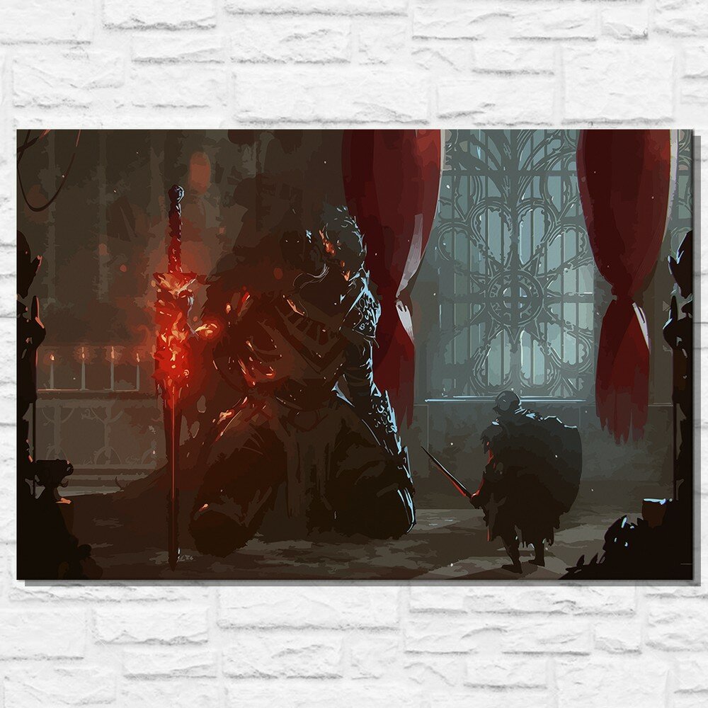 Картина по номерам на холсте игра Dark Souls 3 (PS, PC, XBOX, SWITCH) - 15118 Г 60x40