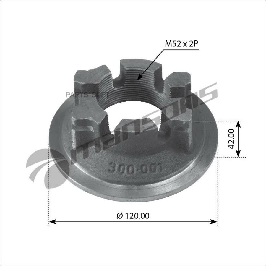 300001 MANSONS Гайка ступицы [D120M52x2PH42]