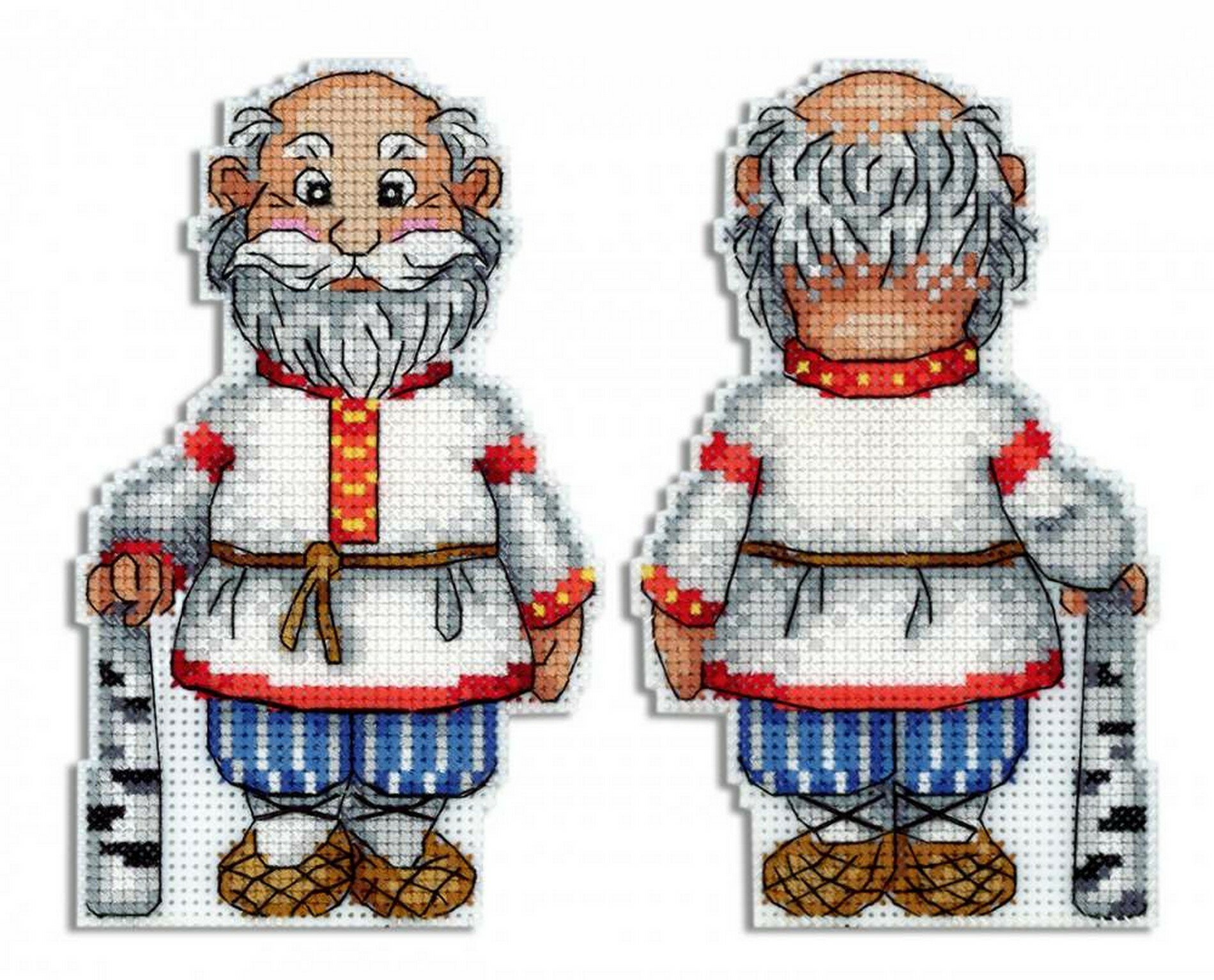 Вышивка Дедушка 13x8 см.