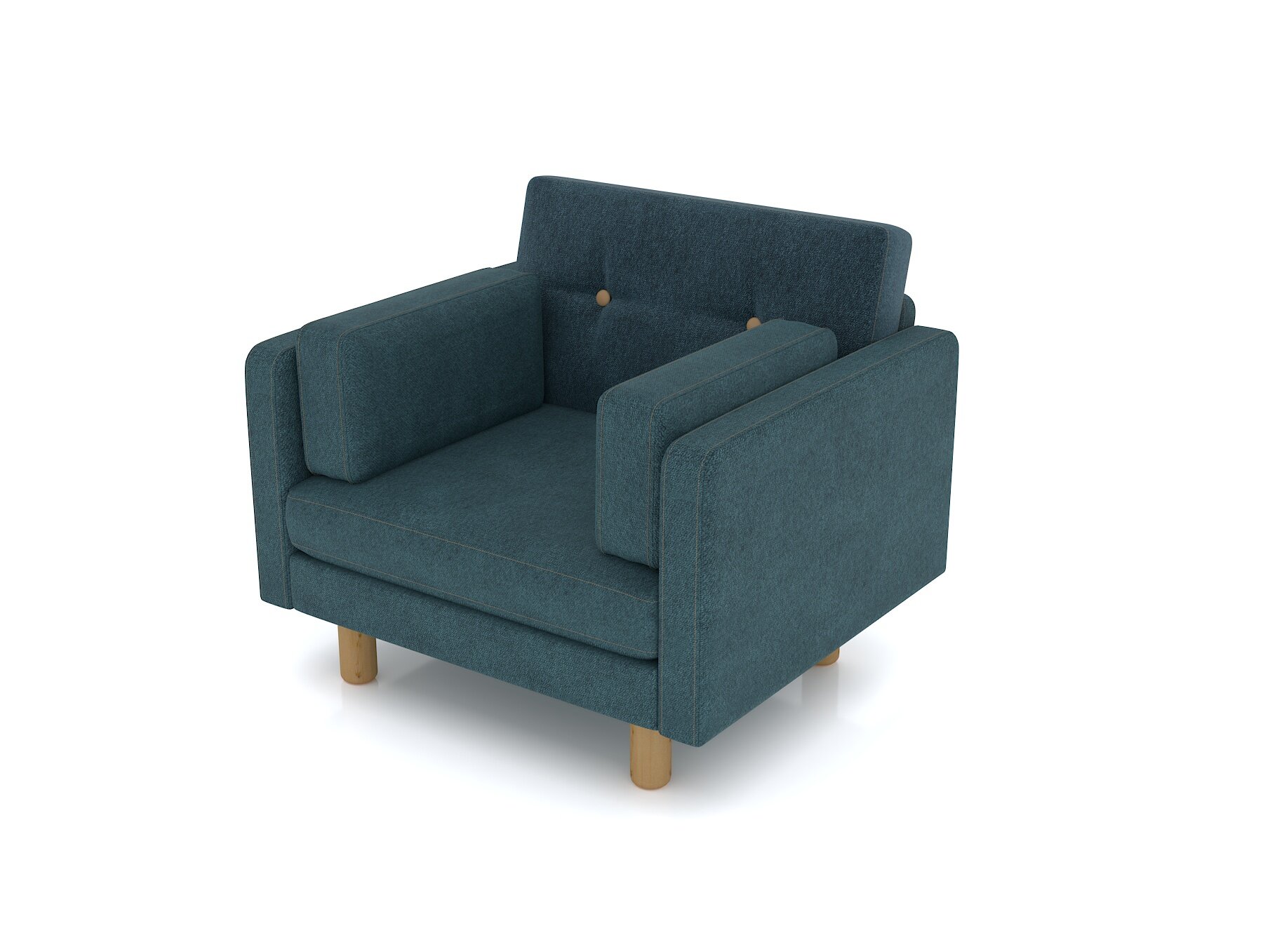 Кресло Arsko Ингвар, бирюзовый, велюр мягкое, для дома, для гостиной, для отдыха дома, на балкон, скандинавский лофт