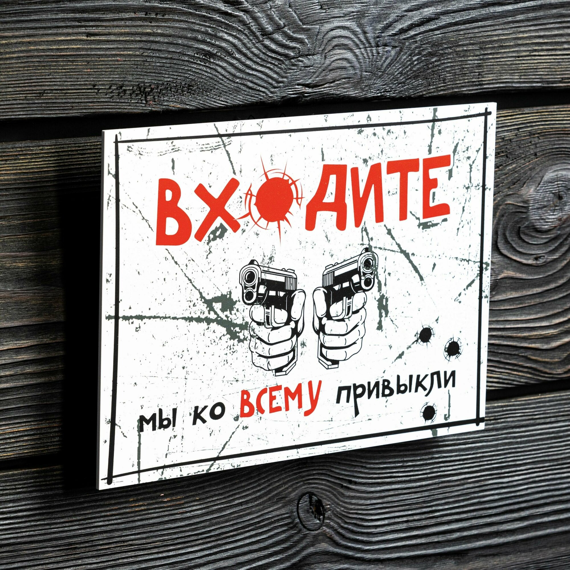 Декоративная табличка "Входите, мы ко всему привыкли"