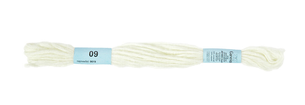 Мулине "Gamma" декоративные "мулине Cloud" 100% полиэстер 6 м №09 молочный