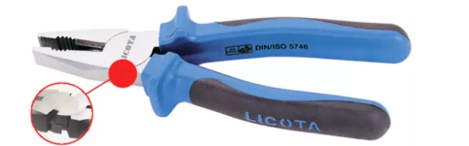 Плоскогубцы комбинированные с боковыми кусачками 200 мм Licota APT-36011D