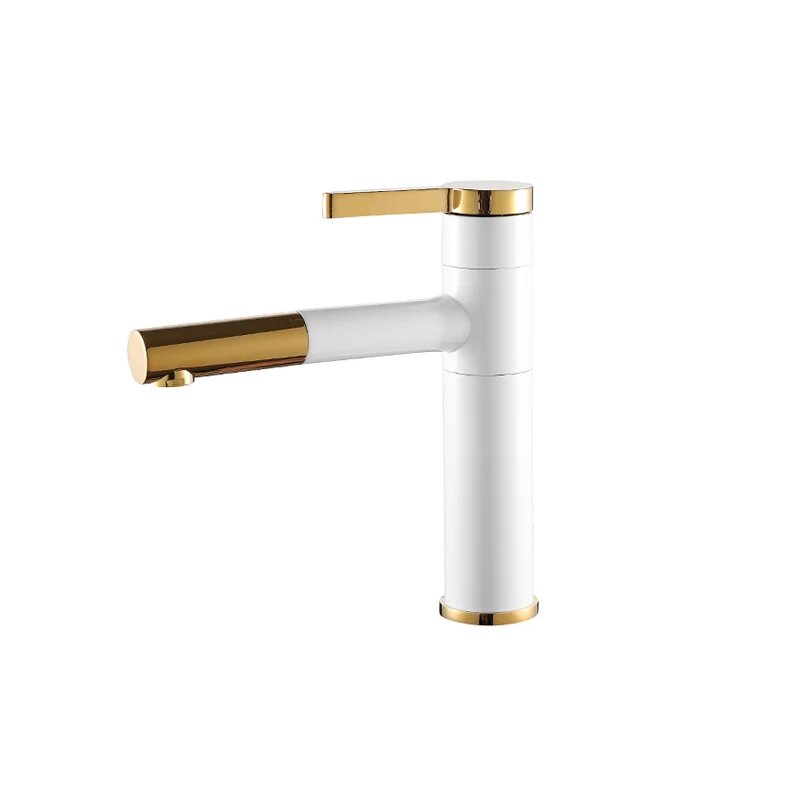 Смеситель для раковины VGX хромированный черный White Golden Faucet