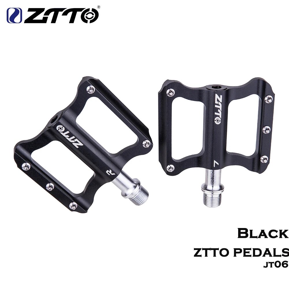 Велопедали ZTTO JT06 Black, черные, алюминиевые