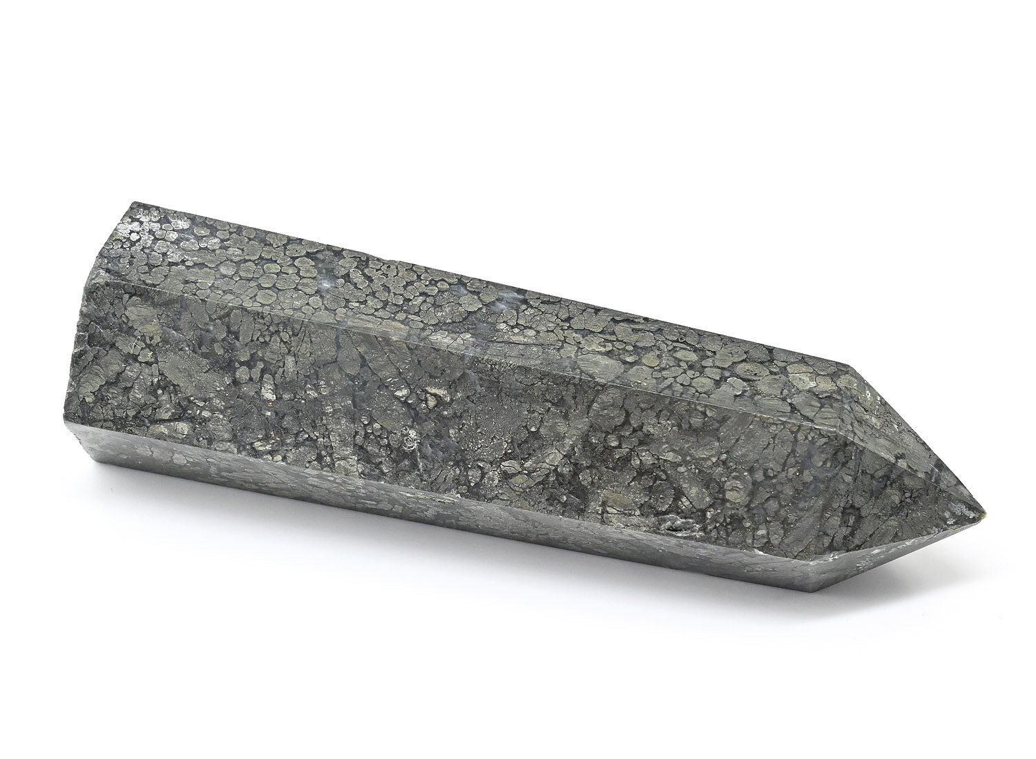 Агат с включениями пирита "Карандаш" 32*31*116мм, 243г .