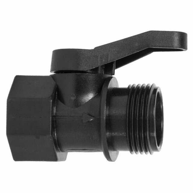 Кран для капельной линии 3/4 пластиковый с внешней и внутренней резьбой для полива теплиц