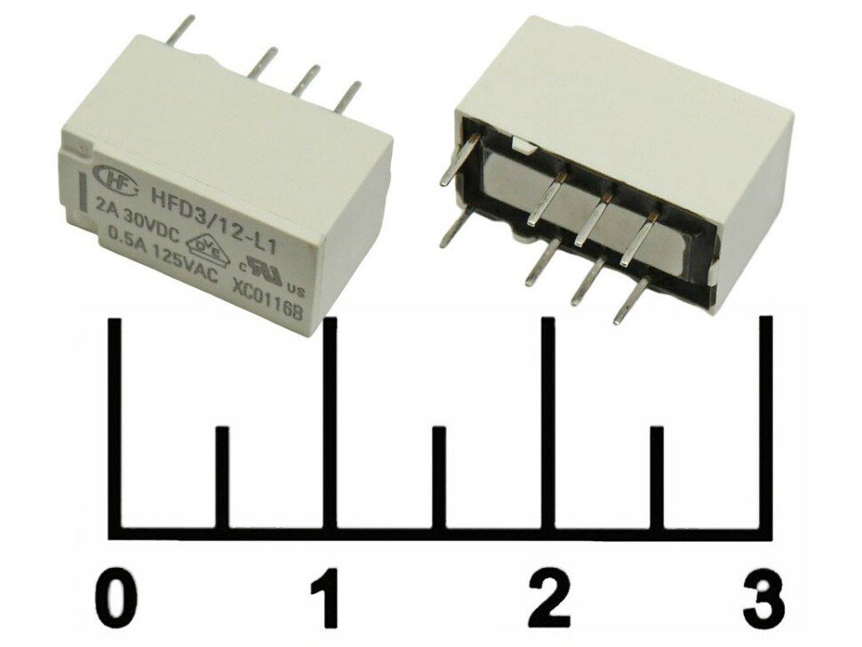 Реле =12V 2A/30V HFD3/12-L1