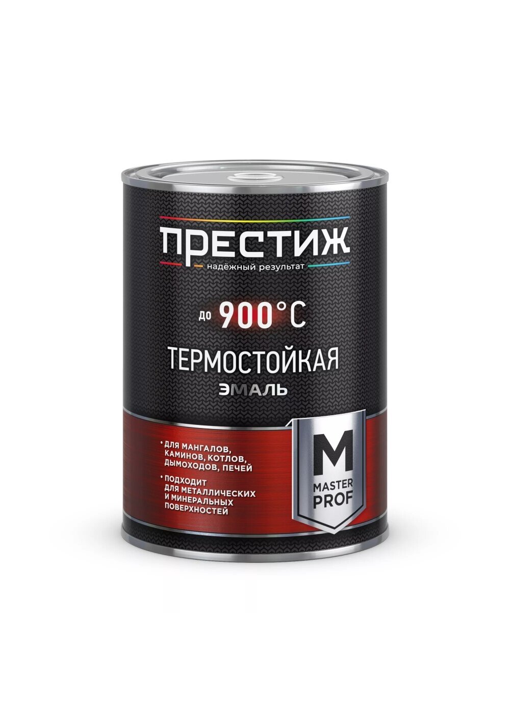 Эмаль термостойкая, до 700С, черная, 0,4 кг