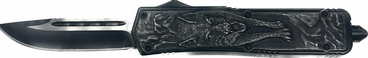 Автоматический Складной туристический нож Волк, длина лезвия 9 см