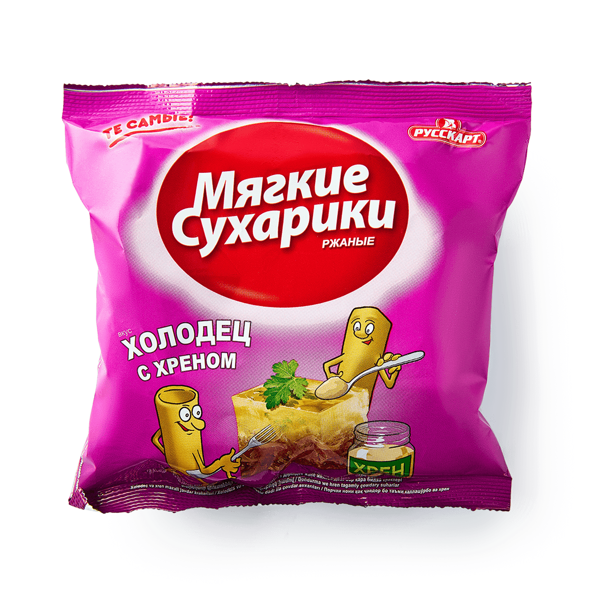 Сухарики Мягкие Сухарики «Рускарт», ржаные, с хреном и холодцом, 38 г