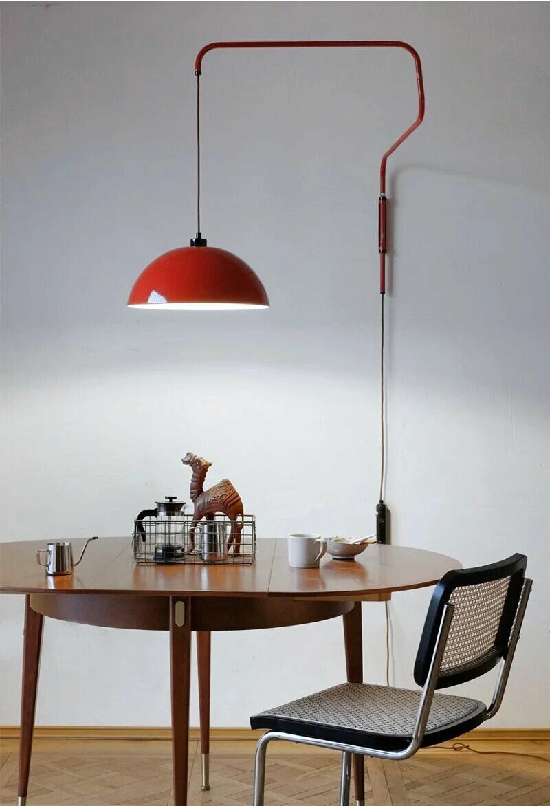 Wabi-sabi Красное коромысло настенного светильника освещение гостиной столовой