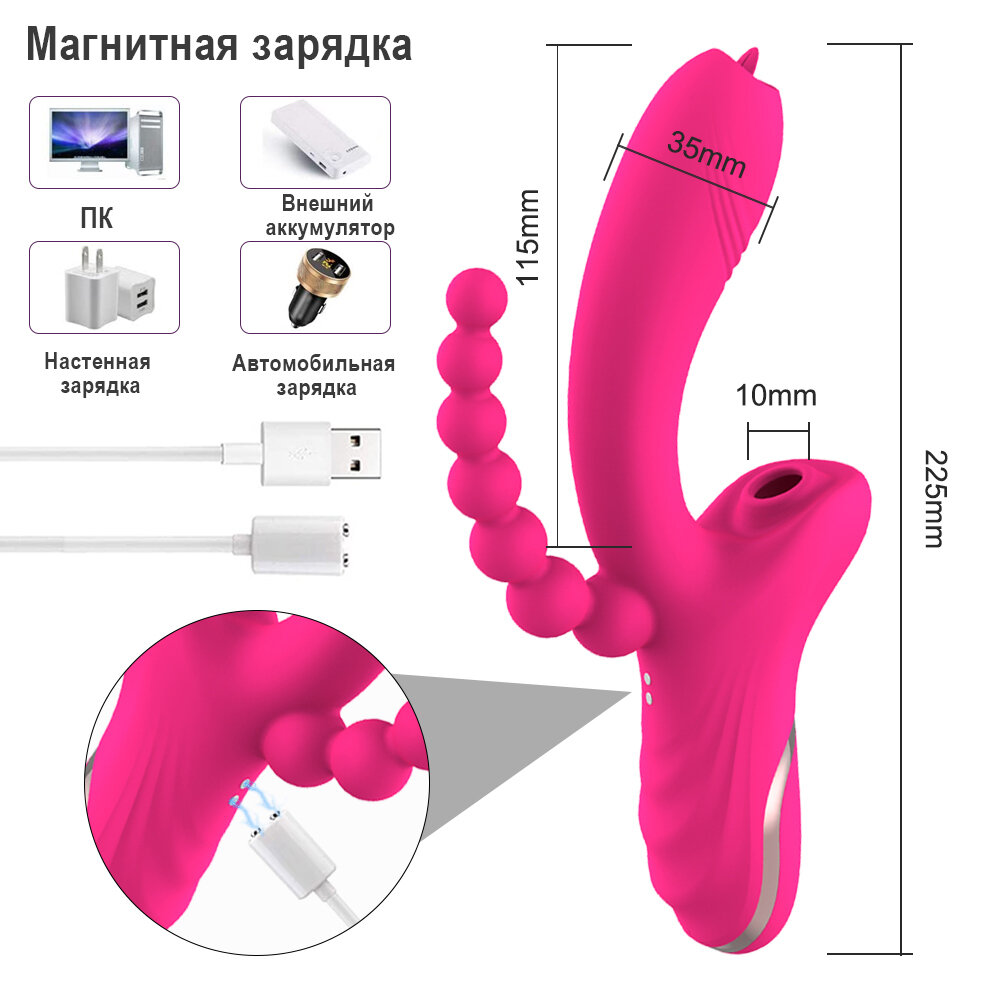 Вибратор женский 3 в 1 , секс товары для девушек и женщин для клитора и вагины, фаллоимитатор с вибрацией для взрослых, интенсивной стимуляцией