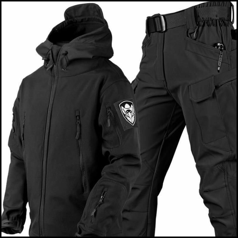 Осенне-зимний мягкий теплый костюм из акульей кожи для мужчин и женщин, одинаковая верхняя одежда, камуфляжная тренировочная одежда спецназа