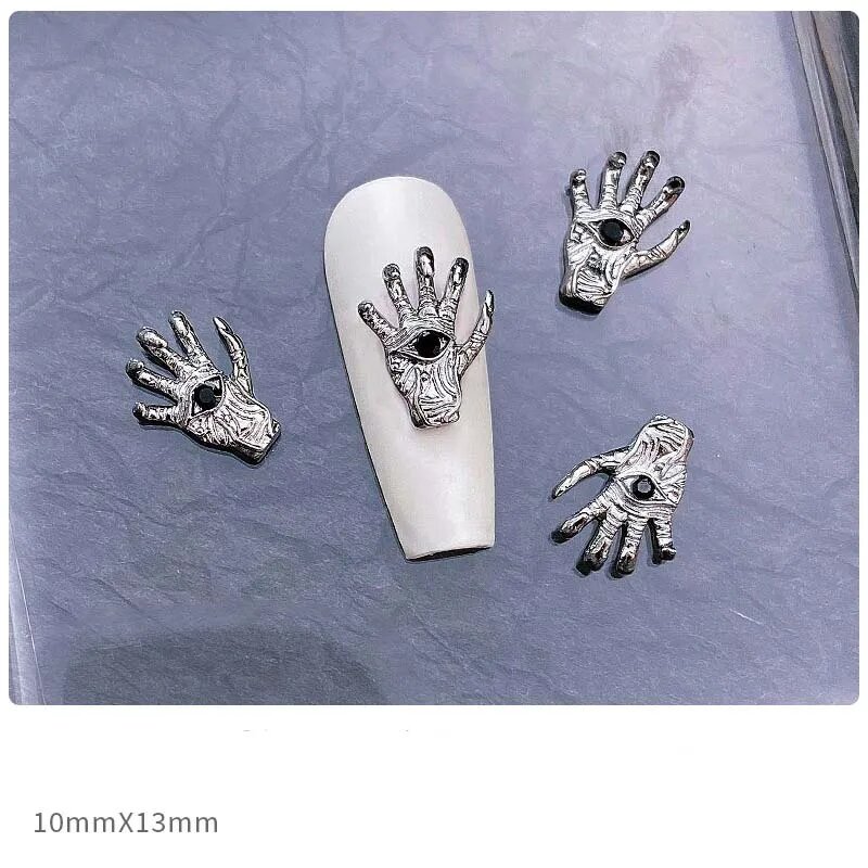 Подвески для ногтей HIGBAQK, 10 шт, готический стиль 10Pcs Punk